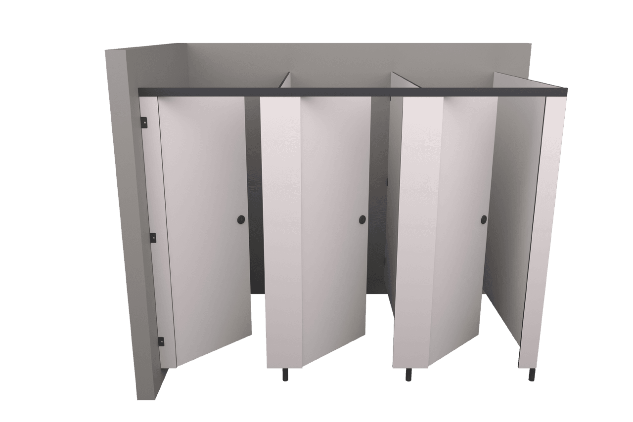 Colours - Left Hand Triple Corner - Toilet Cubicles Online