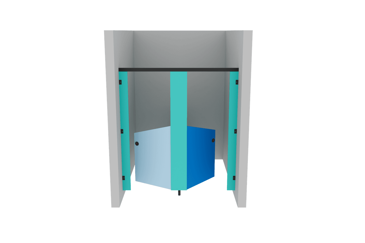 Colours - Double Enclosed - Wall Hung Doors - Toilet Cubicles Online