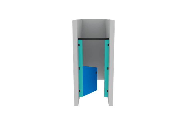 Colours - Left Hand Single Enclosed - Toilet Cubicles Online