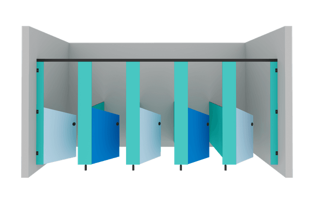 Colours - Run Of 5 Enclosed - Toilet Cubicles Online