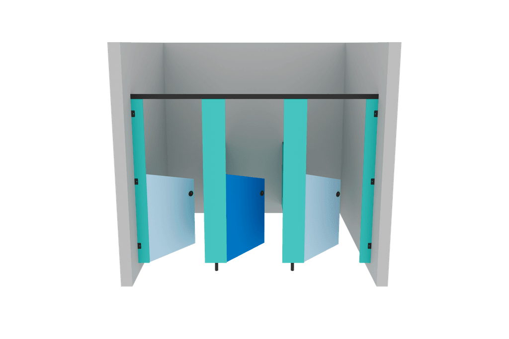 Colours - Triple Enclosed - Toilet Cubicles Online