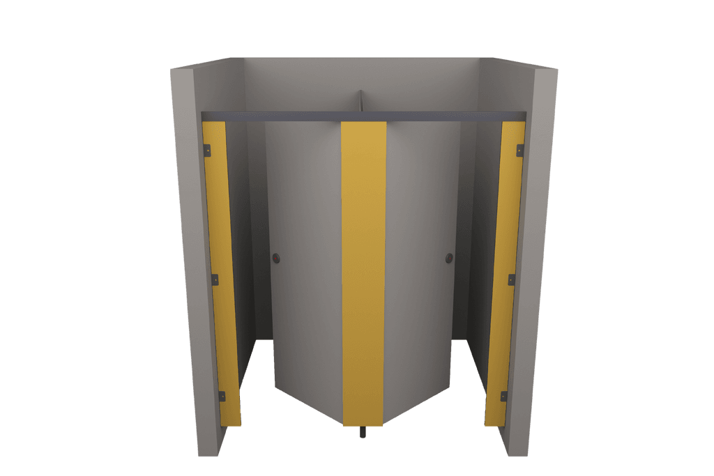 Colours - Double Enclosed - Centre Hung Doors - Toilet Cubicles Online