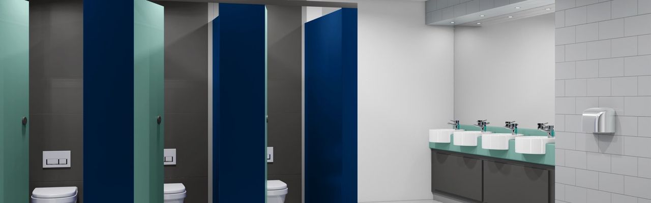 Colours - Run Of 5 Enclosed - Toilet Cubicles Online