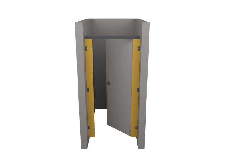 Colours - Right Hand Single Enclosed - Toilet Cubicles Online
