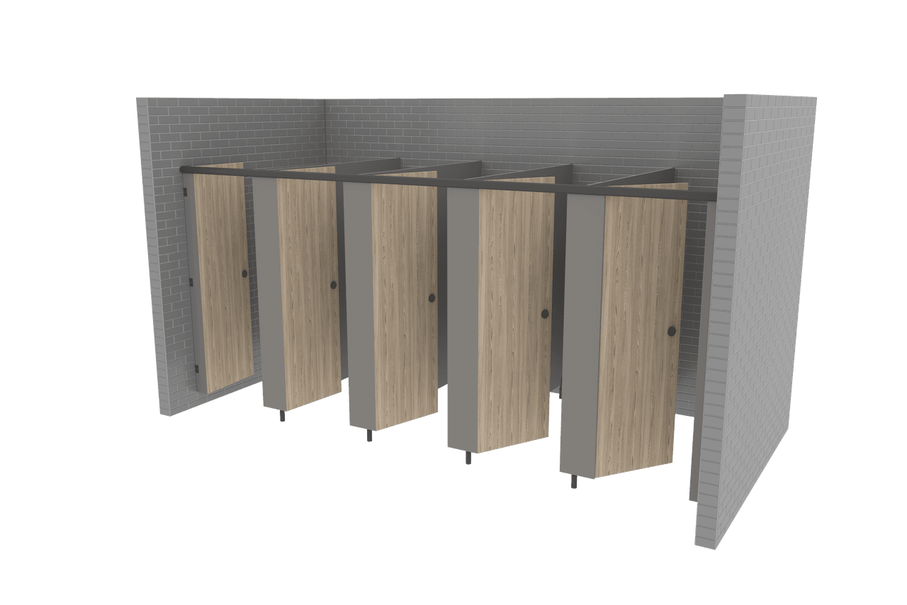 Colours - Run Of 5 Enclosed - Toilet Cubicles Online