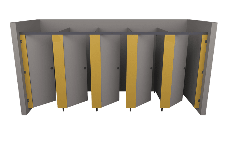 Colours - Run Of 5 Enclosed - Toilet Cubicles Online