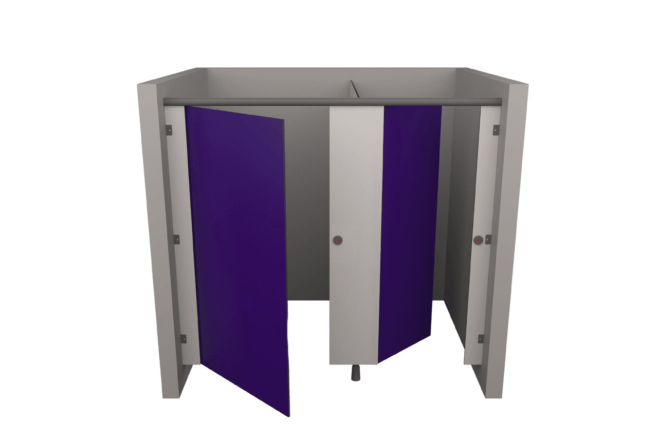 Colours - Double Enclosed - Left Hand Disabled - Toilet Cubicles Online