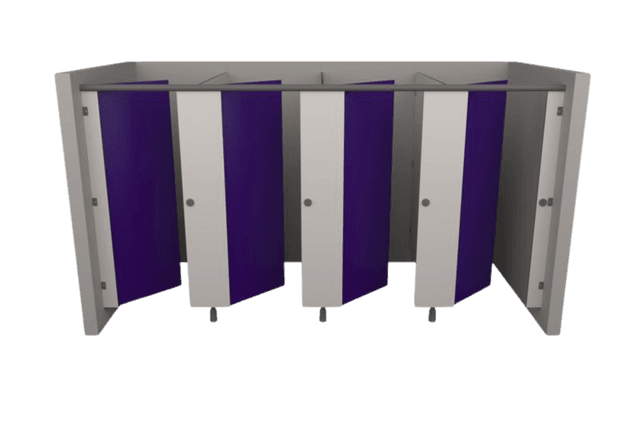 Colours - Quad Enclosed - Toilet Cubicles Online