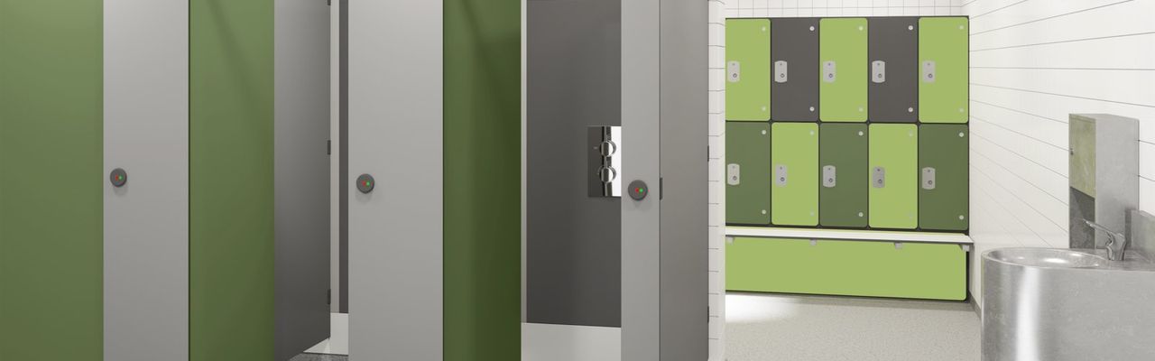 Colours - Quad Enclosed - Toilet Cubicles Online