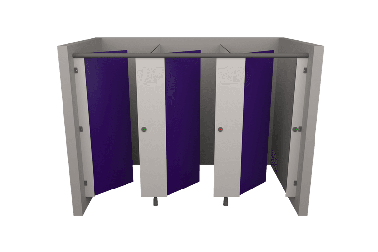 Colours - Triple Enclosed - Toilet Cubicles Online