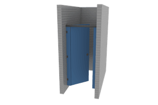 Colours - Left Hand Single Enclosed - Toilet Cubicles Online