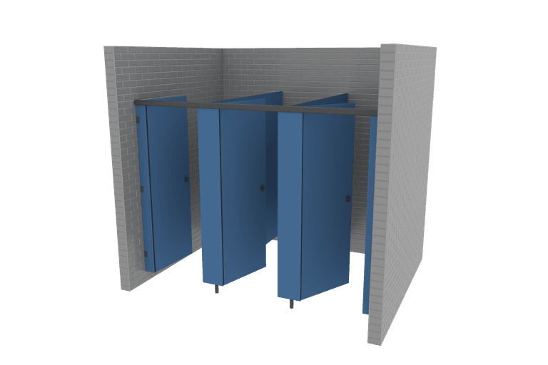 Colours - Triple Enclosed - Toilet Cubicles Online